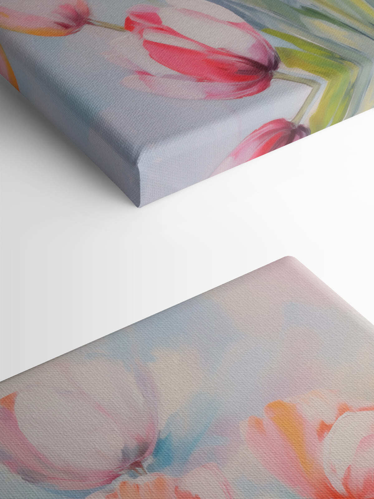 Tablouri Pictură de lalele roz și albe : s43477 - Tapeko.ro